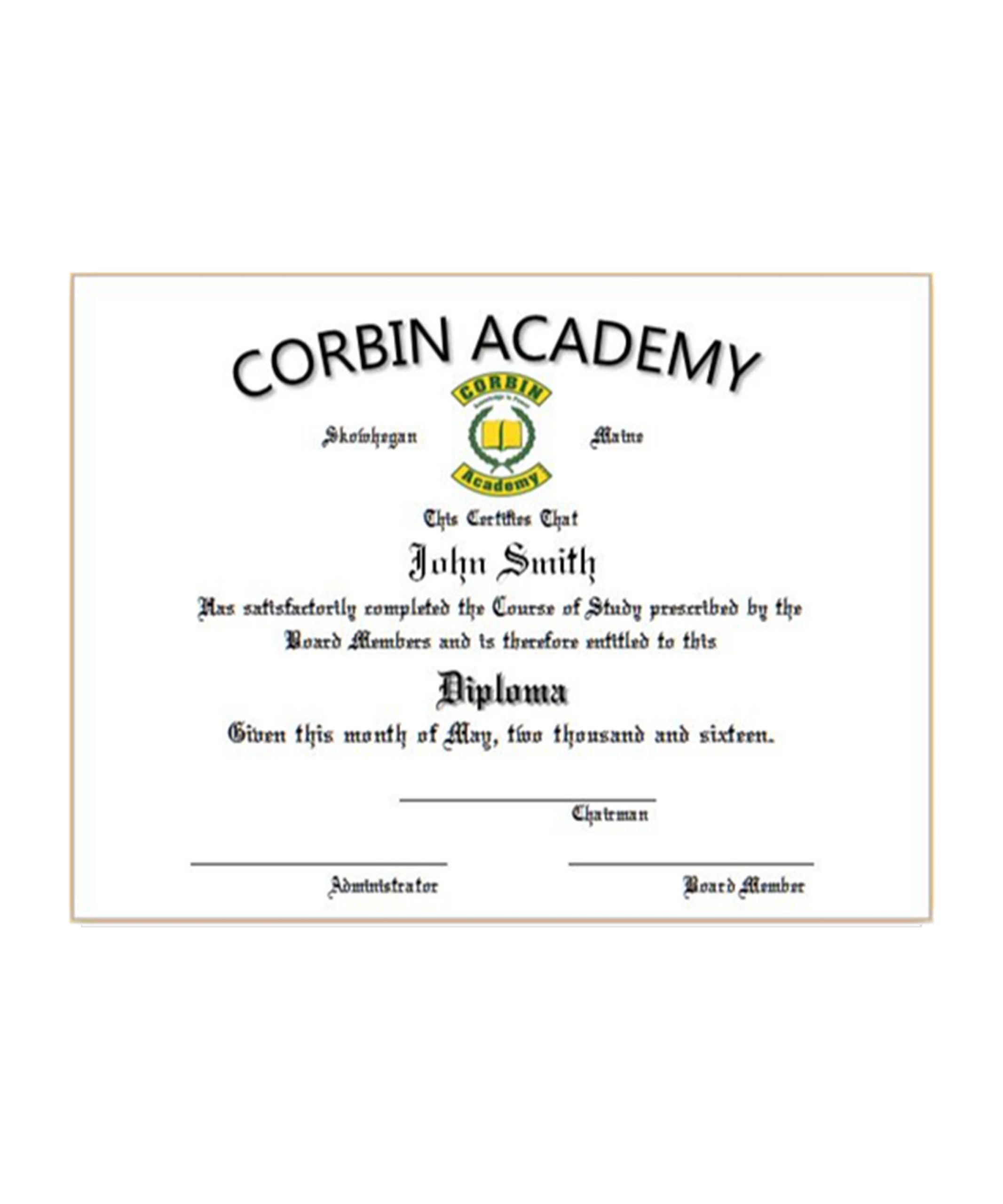 Custom Diploma Example | Rose Therese